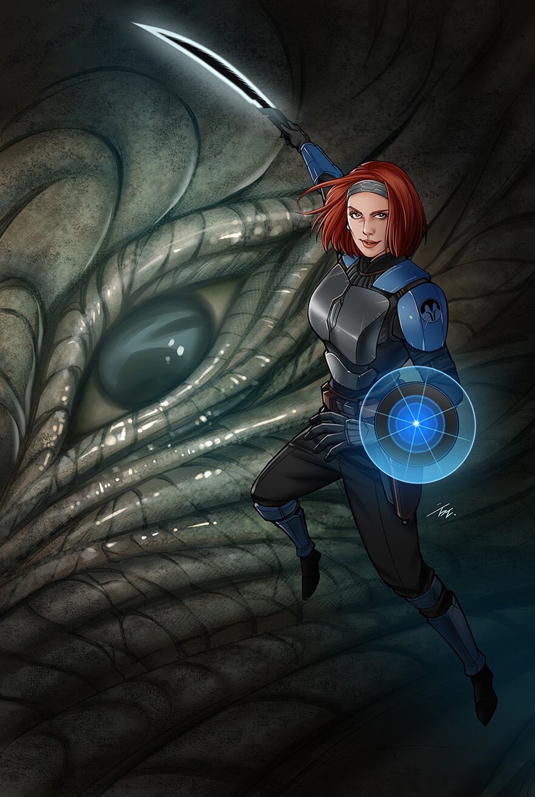 The Mandalorian Princess Bo-katan Kryze (artist Signed Poster Fanart ...