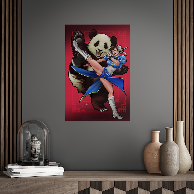 Chun Li artist Signed Poster Fanart Print Streetfighter Panda Game Gift - Etsy Australia