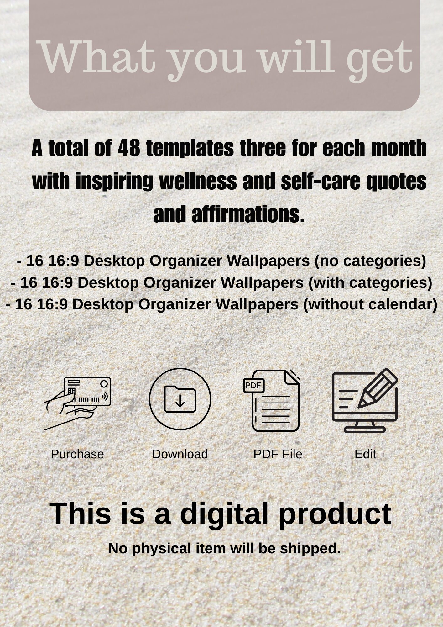2023-2024 Boho Self Care Wellness Desktop Wallpaper Organizer PDF ...
