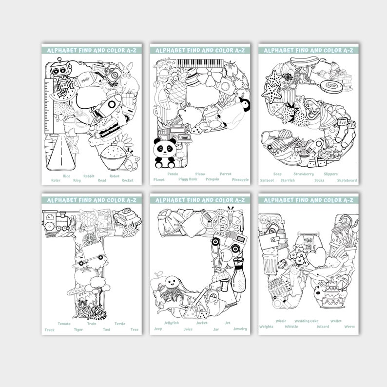 Alphabet Find and Color Printable for Kids – 26 Fun Letter Activity ...
