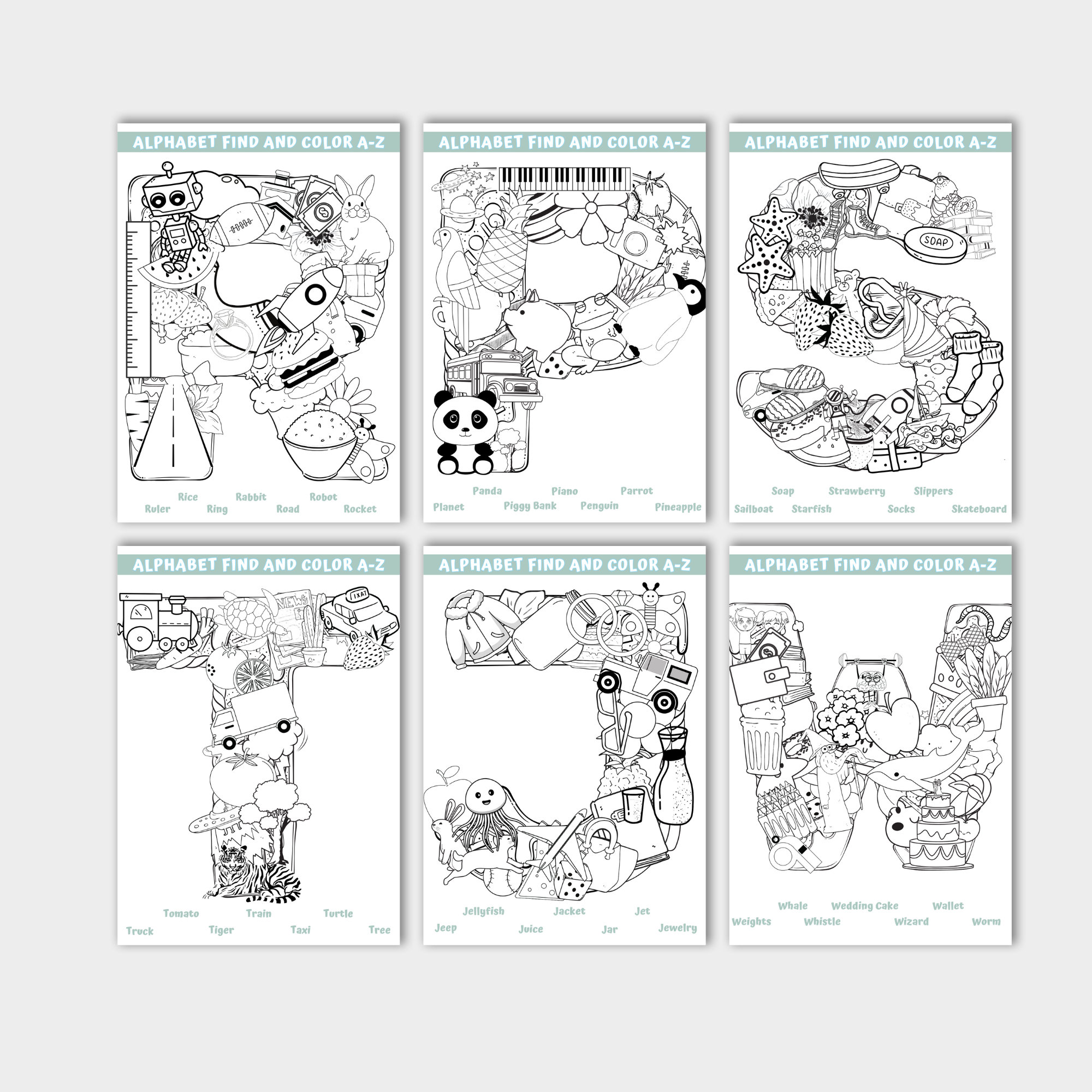 Alphabet Find and Color Printable for Kids – 26 Fun Letter Activity ...