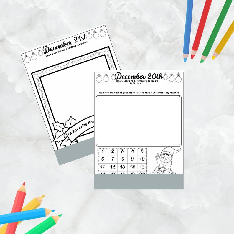 Cuenta regresiva para colorear en Navidad: 25 actividades festivas para ...