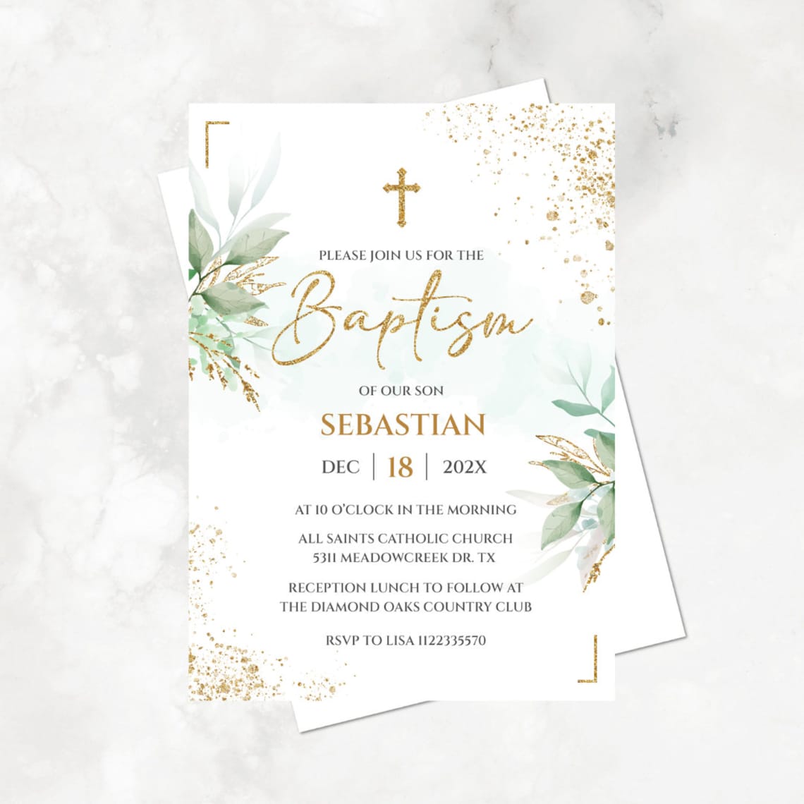 Baptism Personalized Invitations, Religious Invitations, Special ...