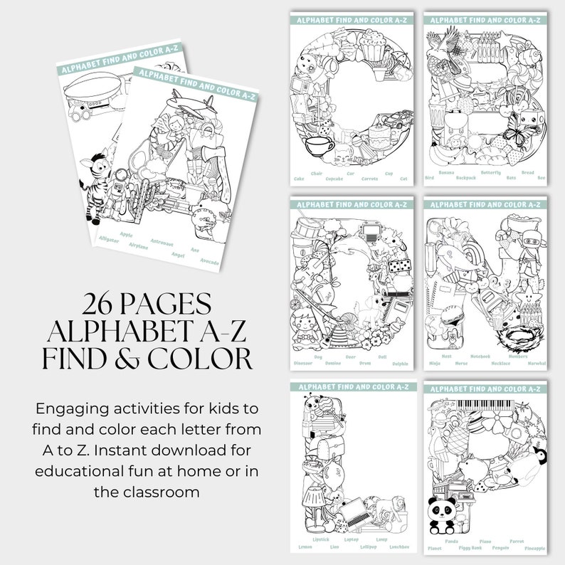 Alphabet Find and Color Printable for Kids – 26 Fun Letter Activity ...