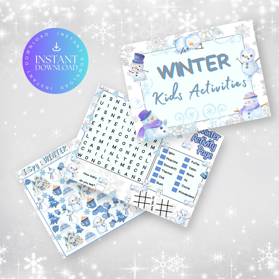 Winter Wonderland Adventure - Kids' 16-page Activity Booklet for Road ...