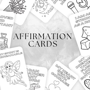 37-page Kids' Affirmation Coloring Book | 5x7 Printable | Positive ...