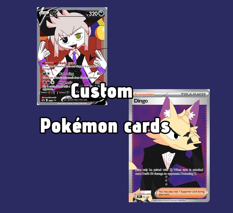 Custom Pokemom Cards - Etsy