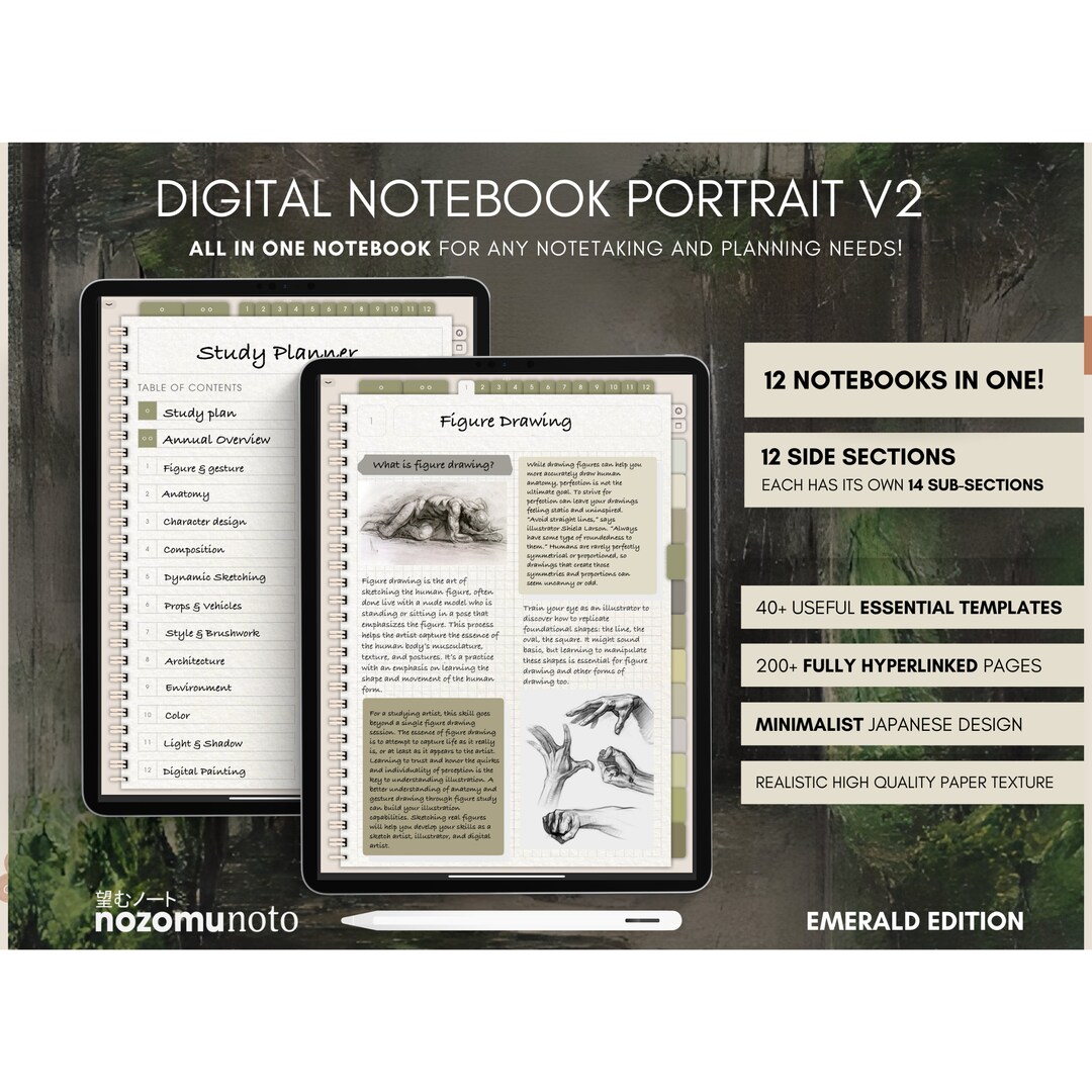 Digital Notebook Portrait All in One 12 Tab 168 Sub Multipurpose ...