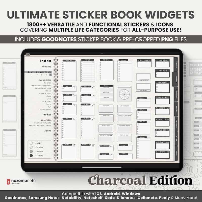 Printable Planner Widget - Etsy