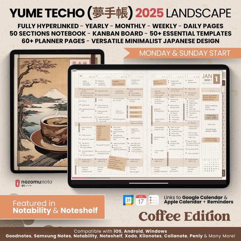 Japanese Planner Goodnotes - Etsy