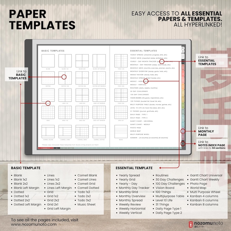 Digital Planner 2026 Landscape Remarkable Supernote Boox Bigme Kobo ...