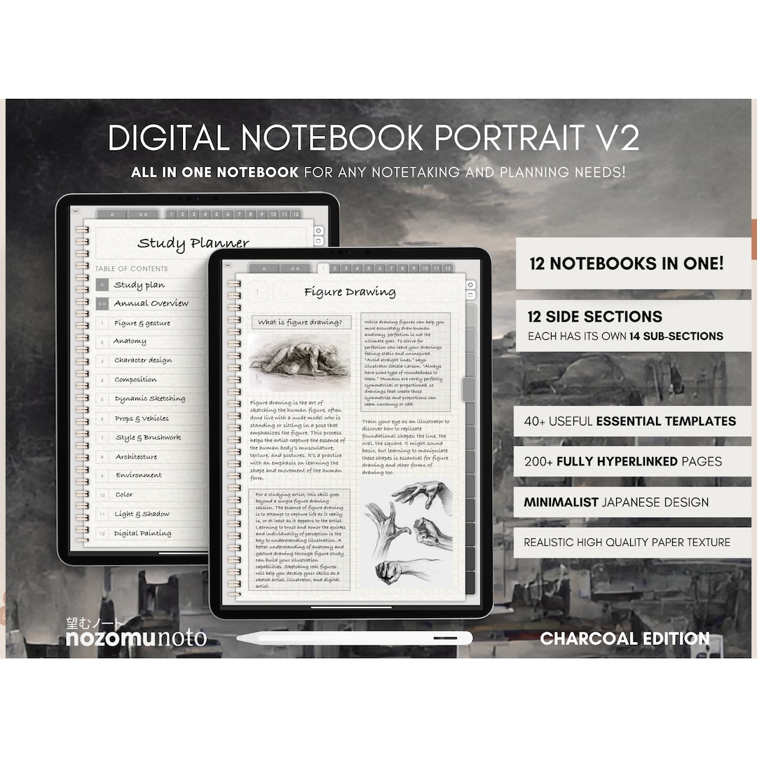 Digital Notebook Portrait All in One 12 Tab 168 Sub Multipurpose ...