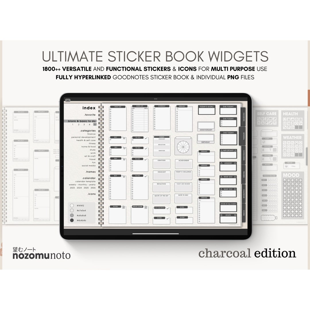 Ultimate Digital Sticker Book Widget Goodnotes Planner Companion Icon ...