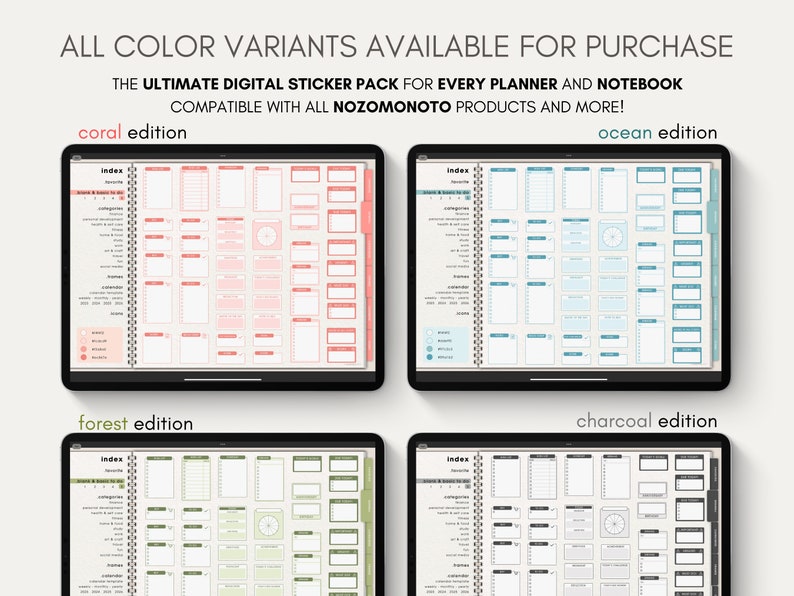 Ultimate Digital Sticker Book Widget Goodnotes Planner - Etsy