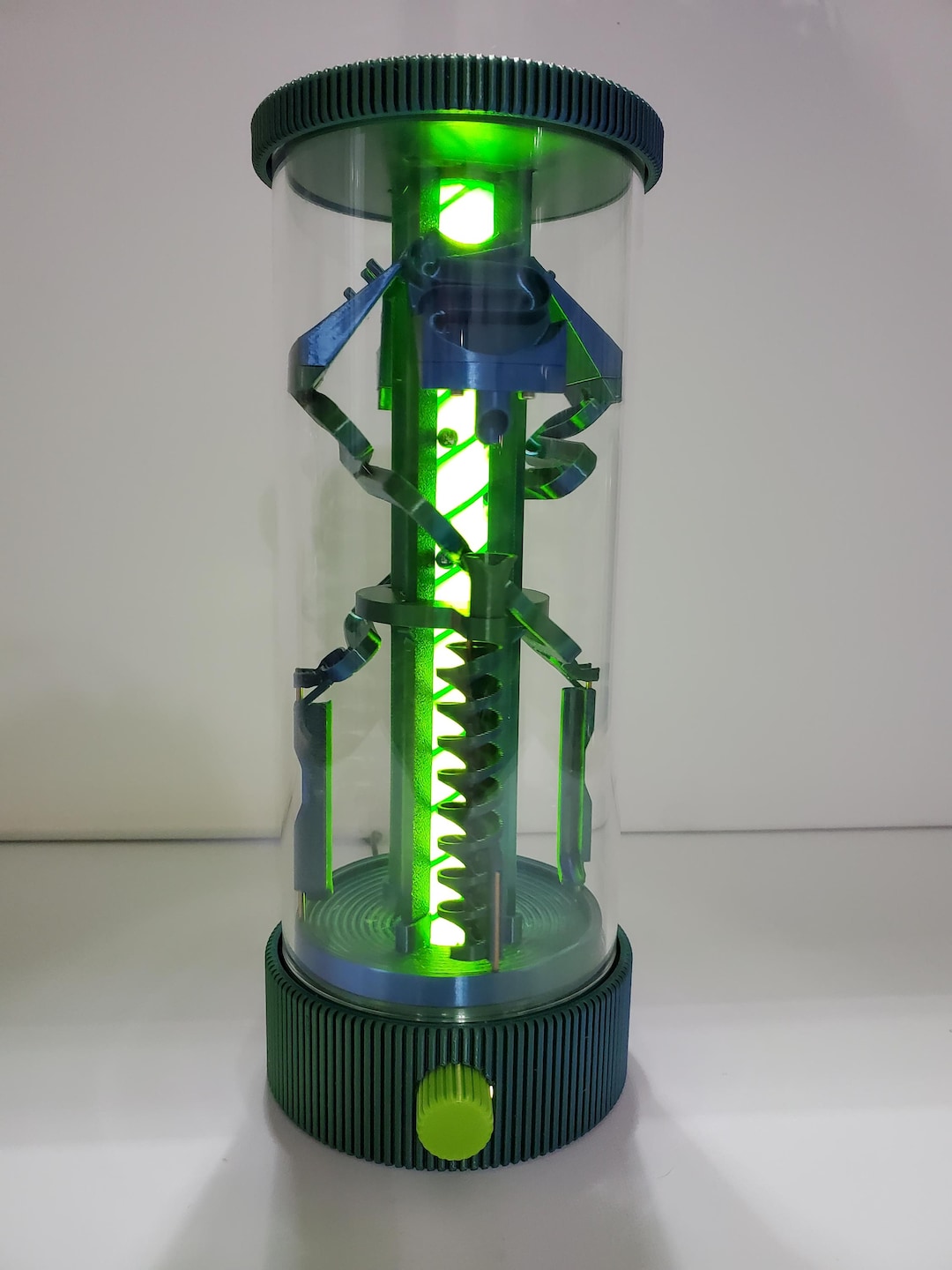 3D Printed Green Machine - 360 Degree Rotating Marble Run - Enclosed ...