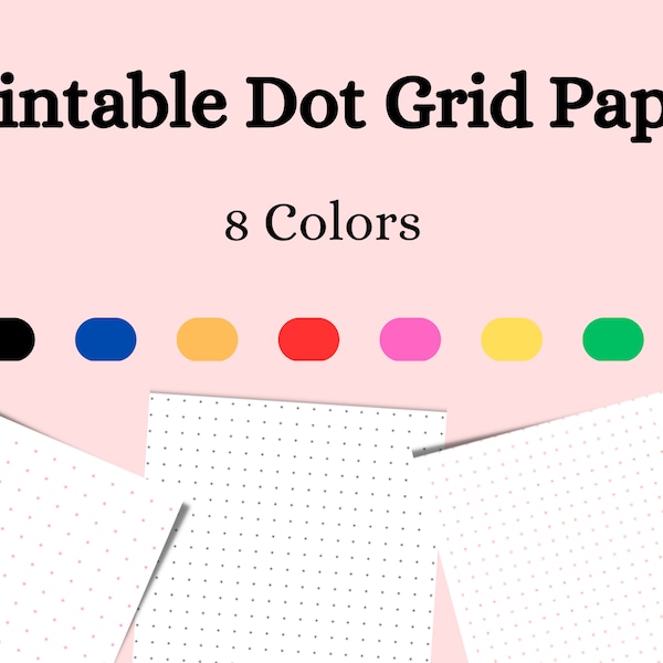 Note Paper Template Lecture Note Paper Dotted Grid - Etsy