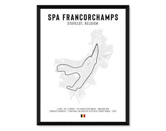 F1 Spa Poster - Etsy