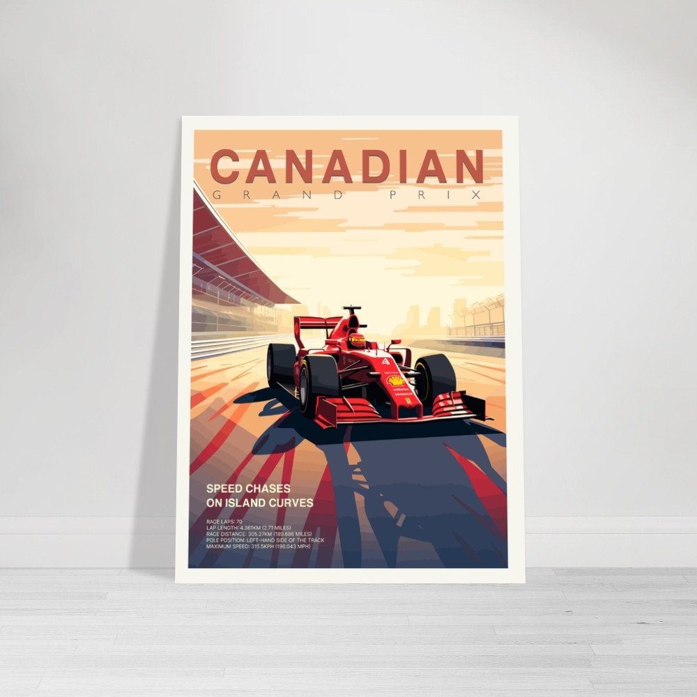 Montreal Poster canadian Grand Prix Print f1 Race Track Poster formula ...