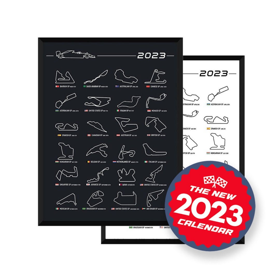 F1 2023 Calendar Poster Formula 1 Poster Grand Prix - Etsy UK