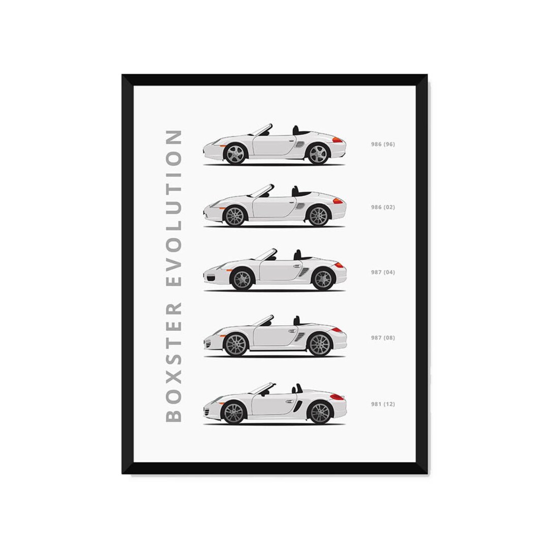 Boxster Generations Poster Car Poster Art Print Gift for Him, Father ...