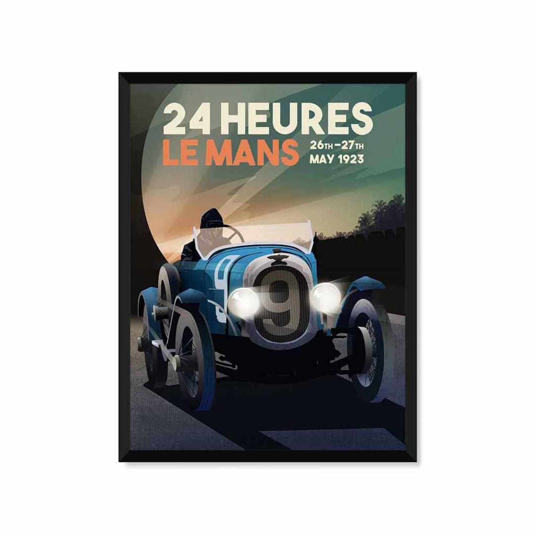 Vintage 1923 Le Mans Poster 24 Hours Motorsport Racing Poster Gift for ...