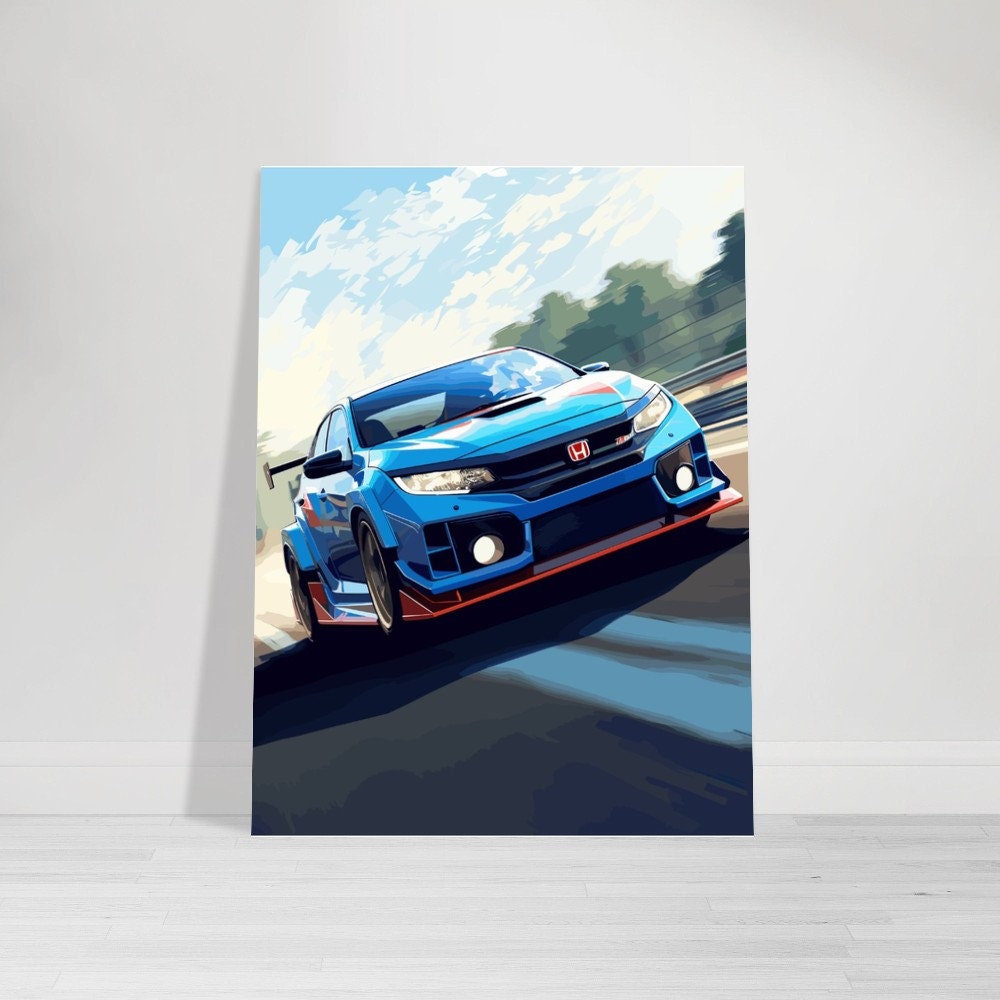 Vintage Civic Type R Poster Japanese Car Print Car Poster Gift for Him ...