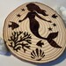 Mermaid Wooden Pyrography Coasters. - Etsy