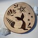 Mermaid Wooden Pyrography Coasters. - Etsy