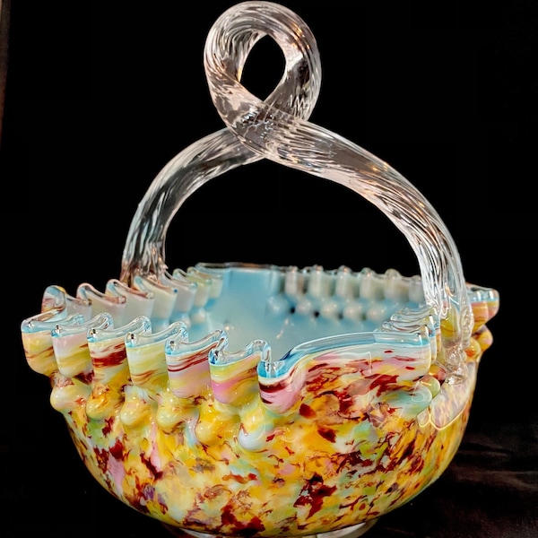 Art Glass Basket - Etsy