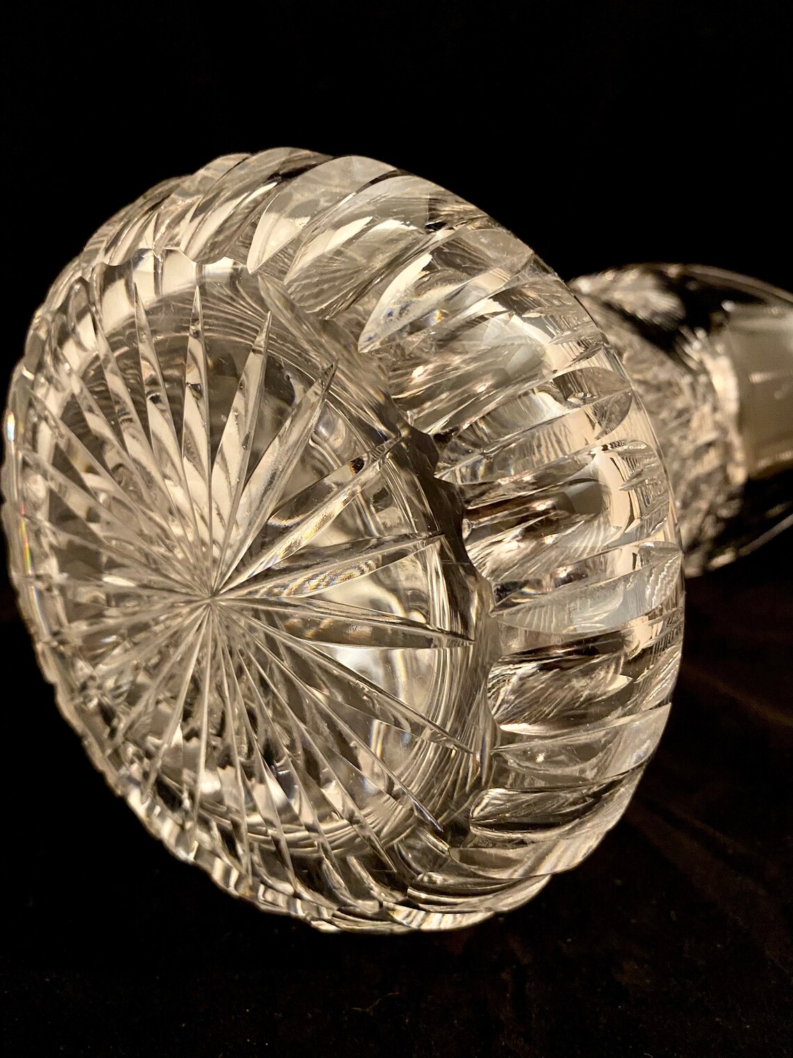 American Brilliant Cut Glass Pitcher Signed Fry - Etsy