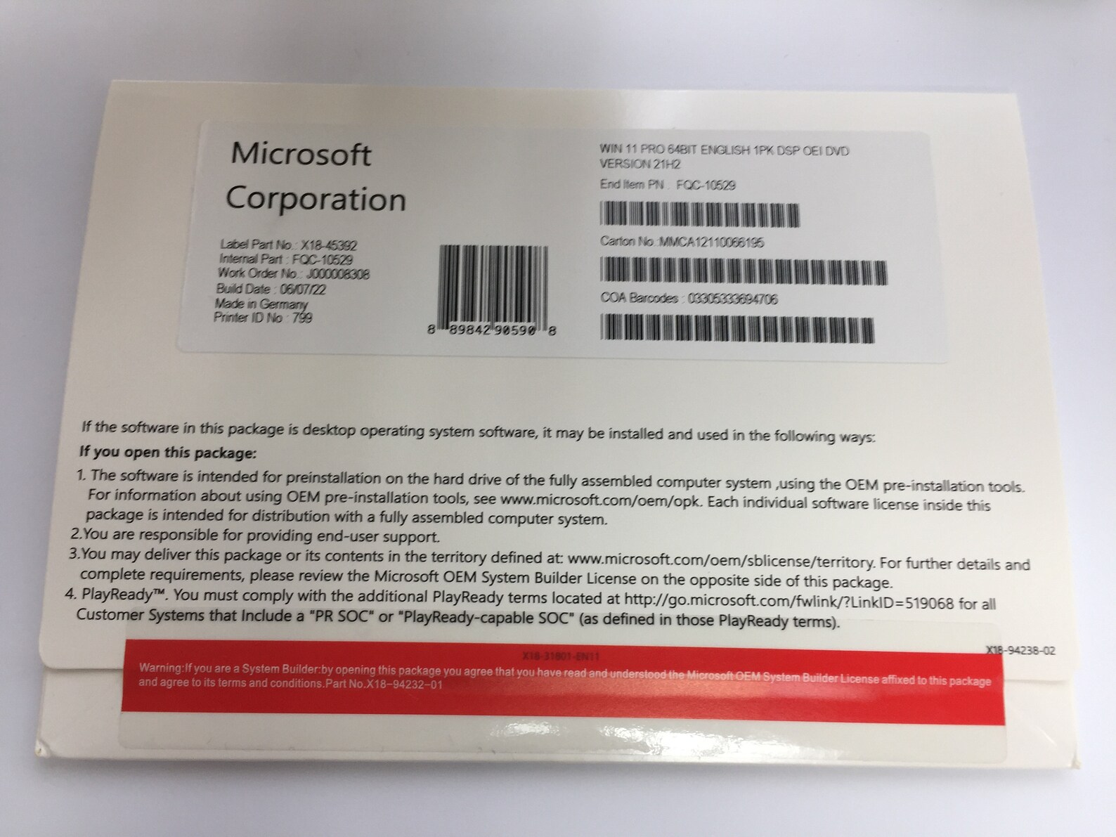 Windows 11 Professional OEM Packaged DVD With Keys 64-bit | Etsy UK