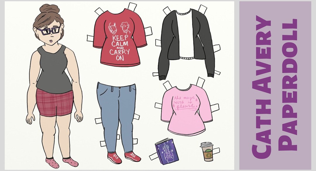 Fangirl - Cath Avery Paperdoll - Downloadable PDF - Etsy