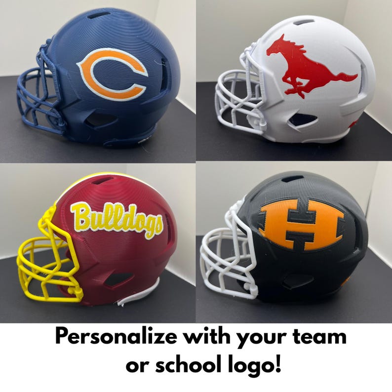 Custom Logo Football Helmet | High School Decal | Personalized Name ...