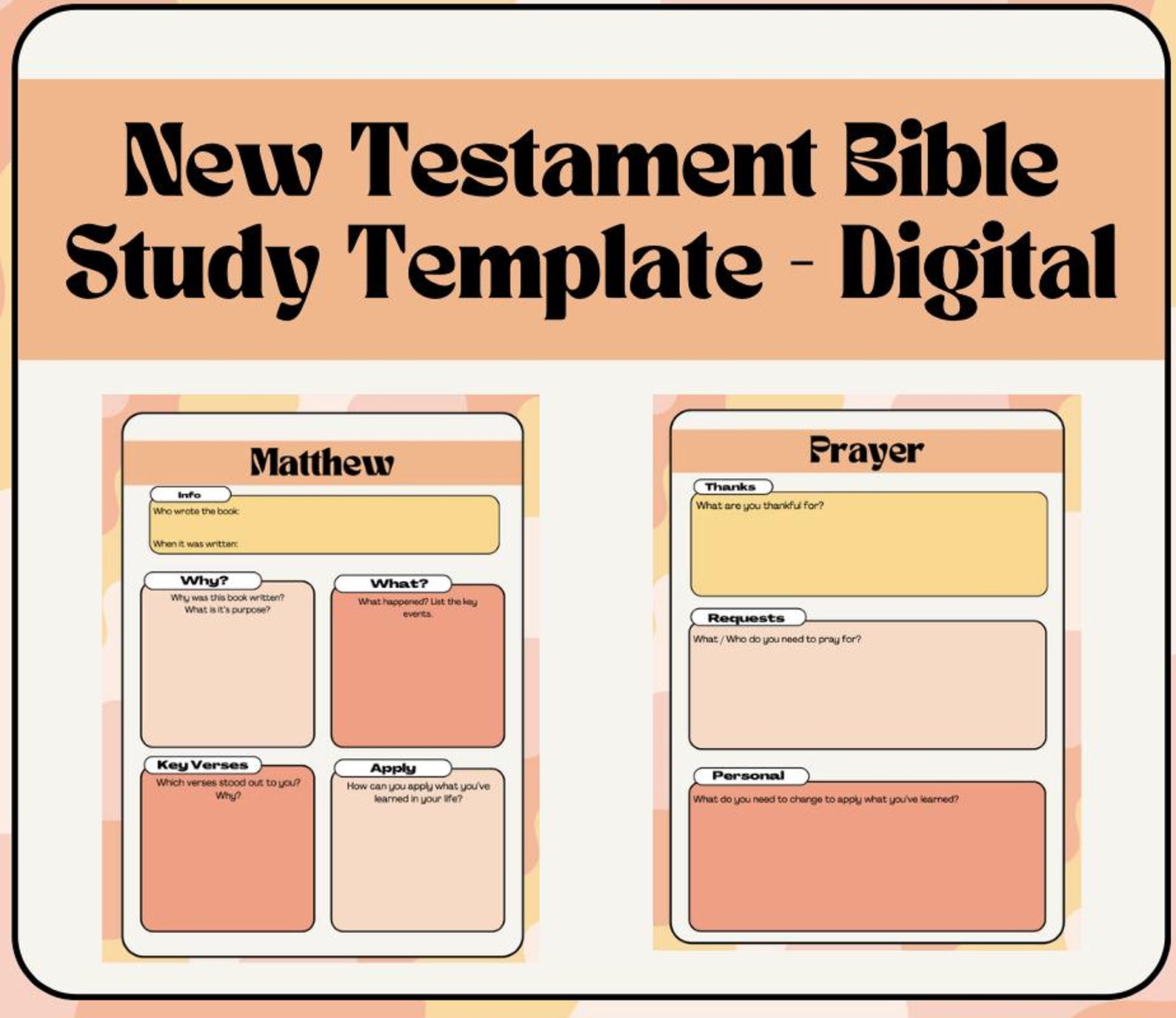 Bible Journal Template - Bible Study - Digital File - Etsy