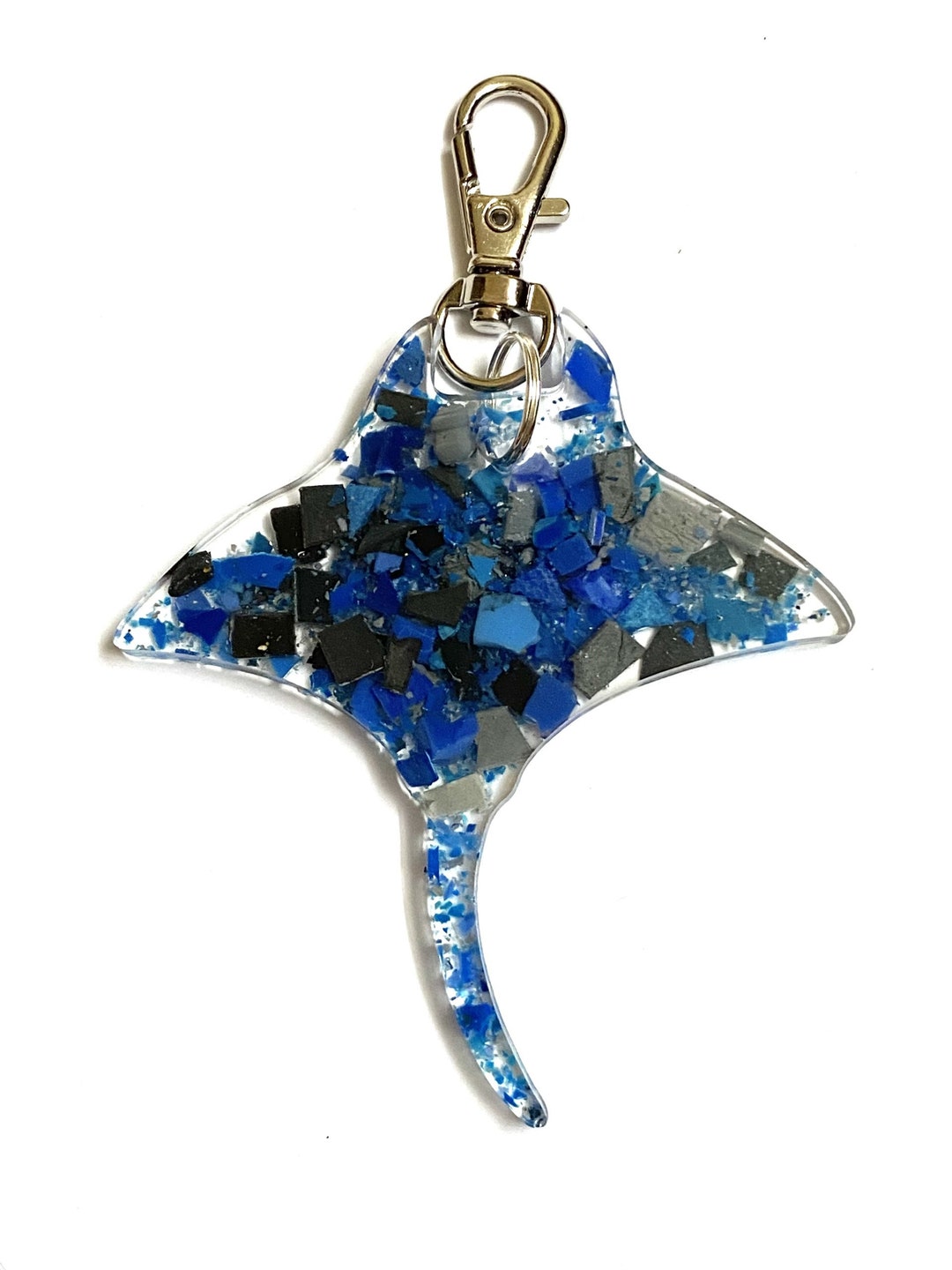 Maldives Marine Debris Manta Keychain - Etsy