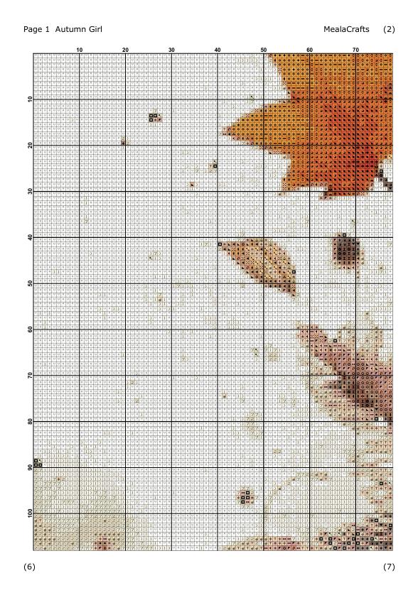 Autumn Girl - Full Coverage Cross Stitch Pattern PDF - Etsy
