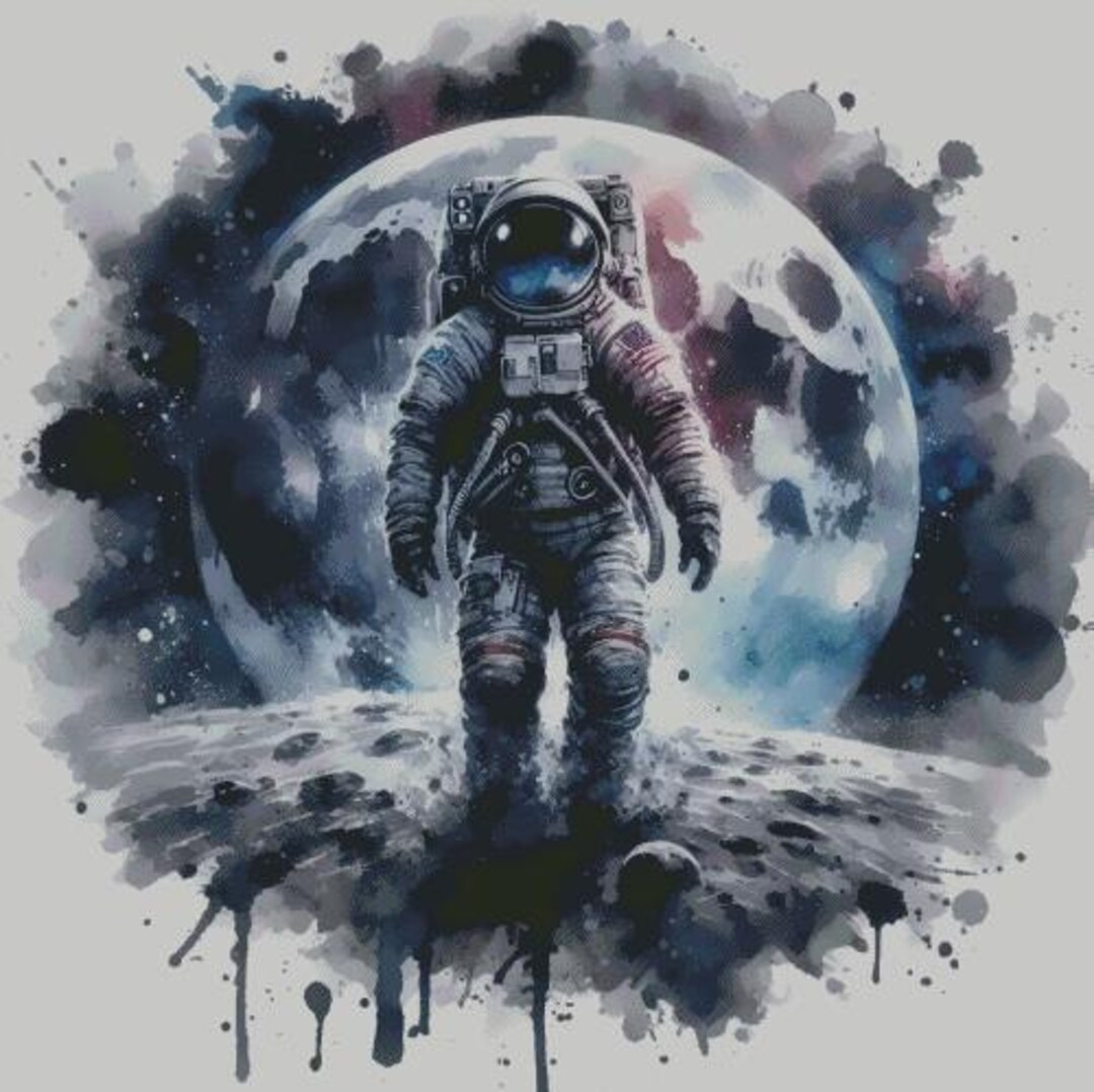 Astronaut - Full Coverage Cross Stitch Pattern PDF - Etsy