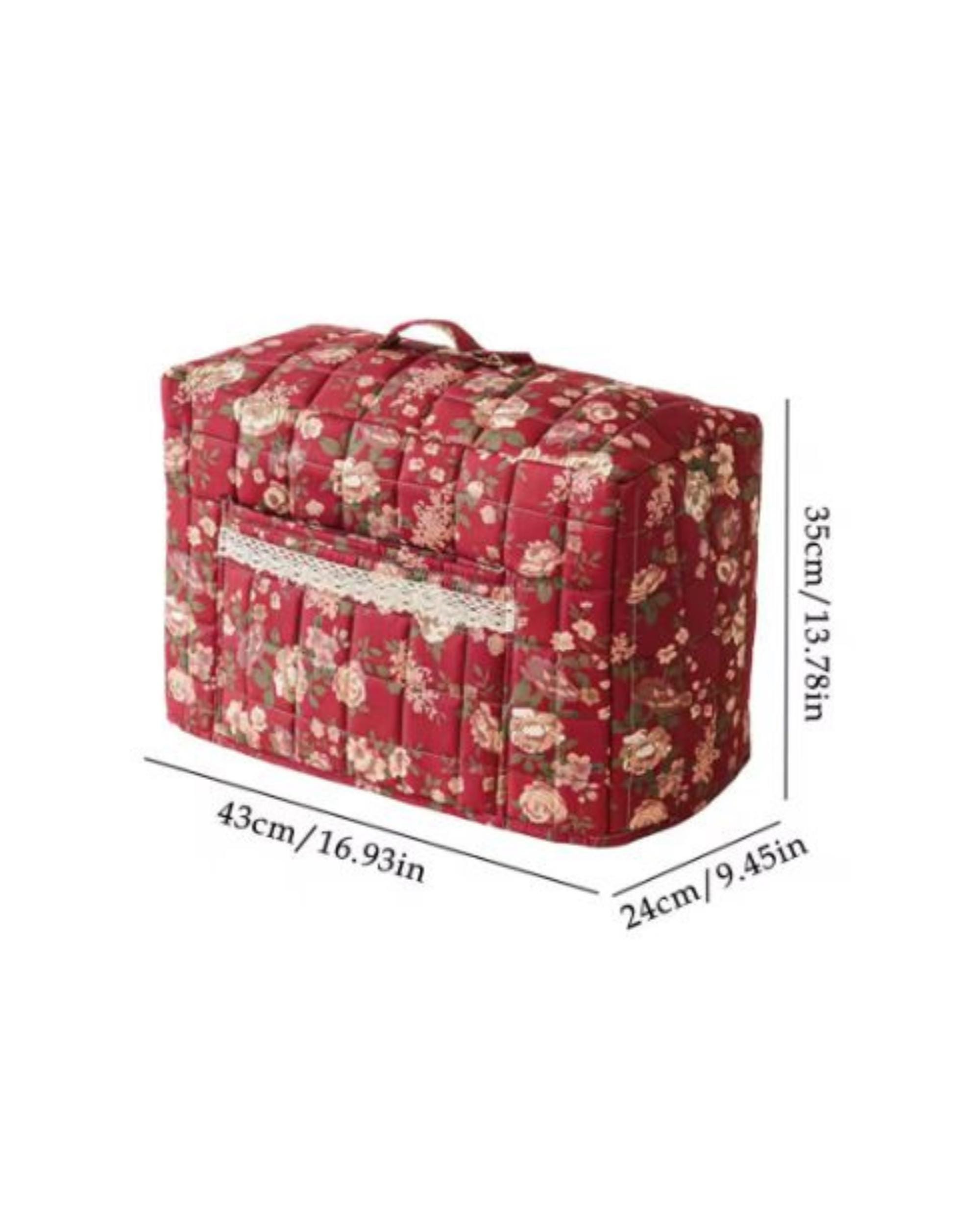 Floral Sewing Machine Cover, Quilted Dust Cover for Sewing Machine ...
