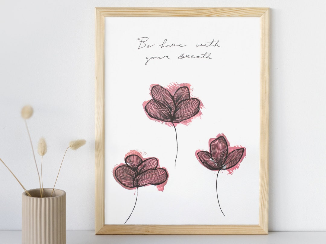 Custom Quotes About Life Wall Art Mindfulness Quotes for Yoga - Etsy