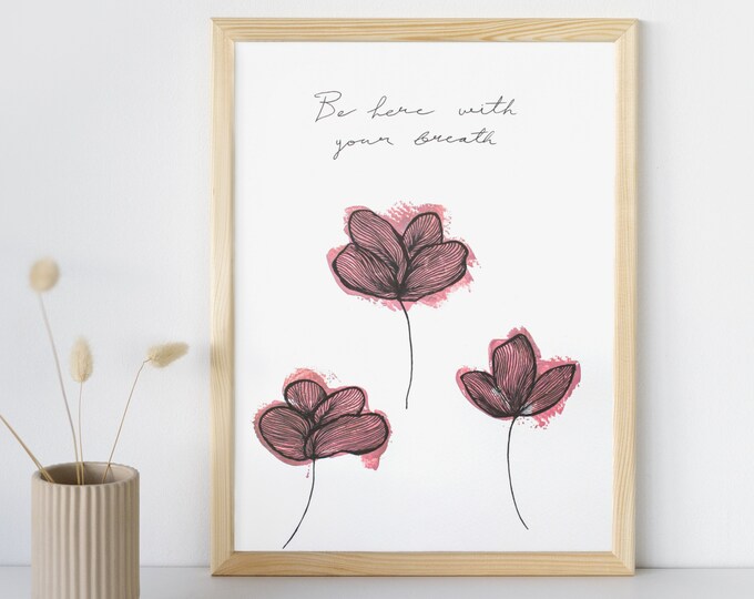 Custom Quotes About Life Wall Art Mindfulness Quotes for Yoga Studio ...