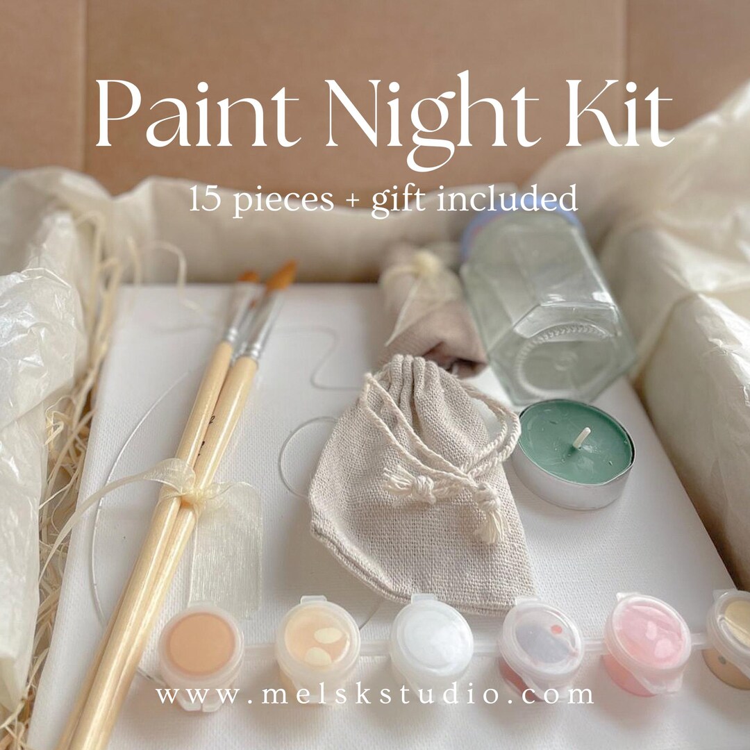 Paint Night Kit, Relaxing Painting Kit for Art Night,diy Paint Your Own ...