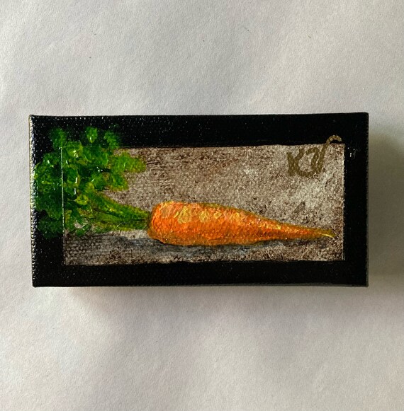 Carrot Magnet Refrigerator Art Small Art Vegetable - Etsy
