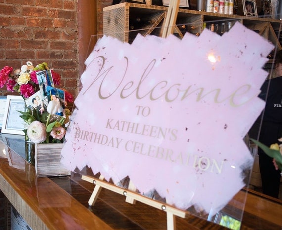 Acrylic Welcome Sign - Etsy