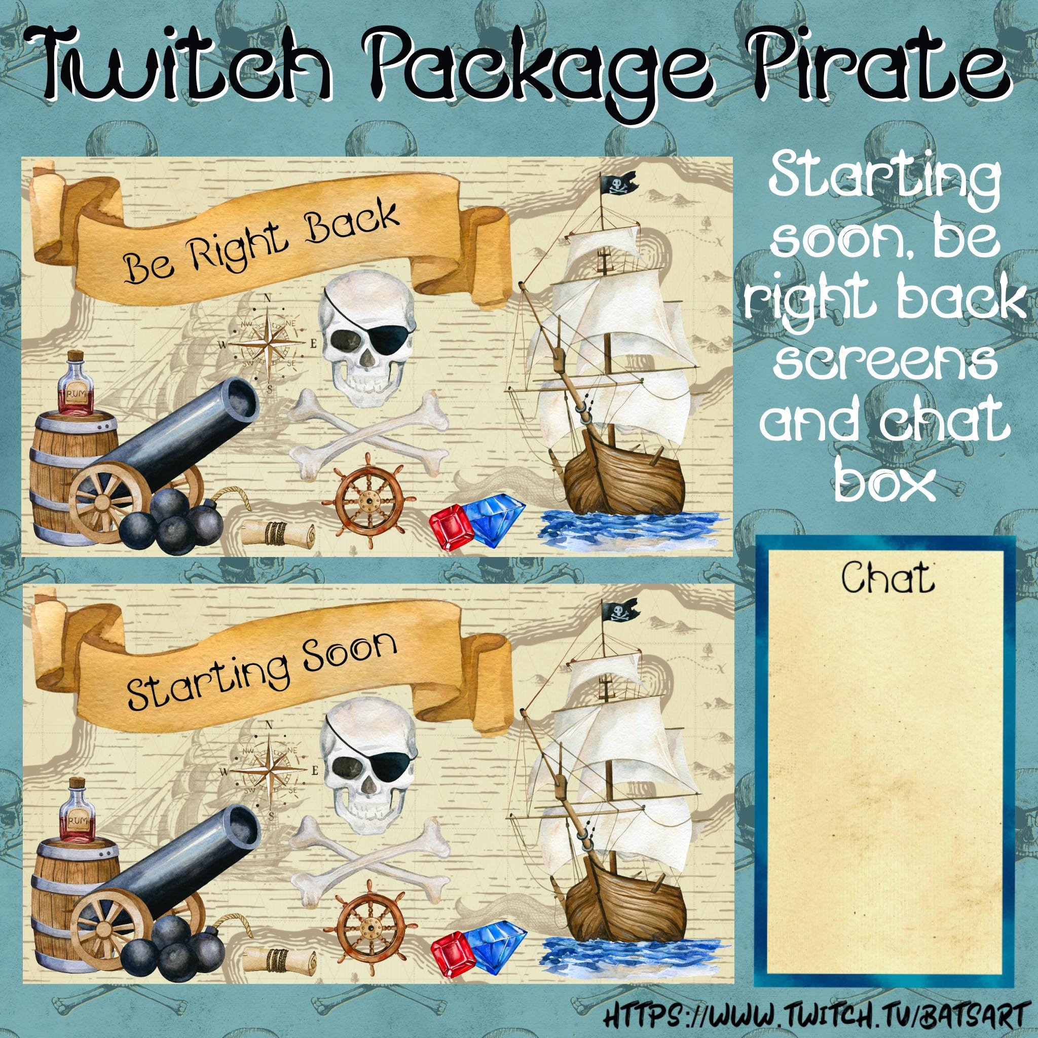 Pirate Twitch Overlay Bundle - Etsy