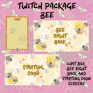 Bee Twitch Overlay Bundle - Etsy
