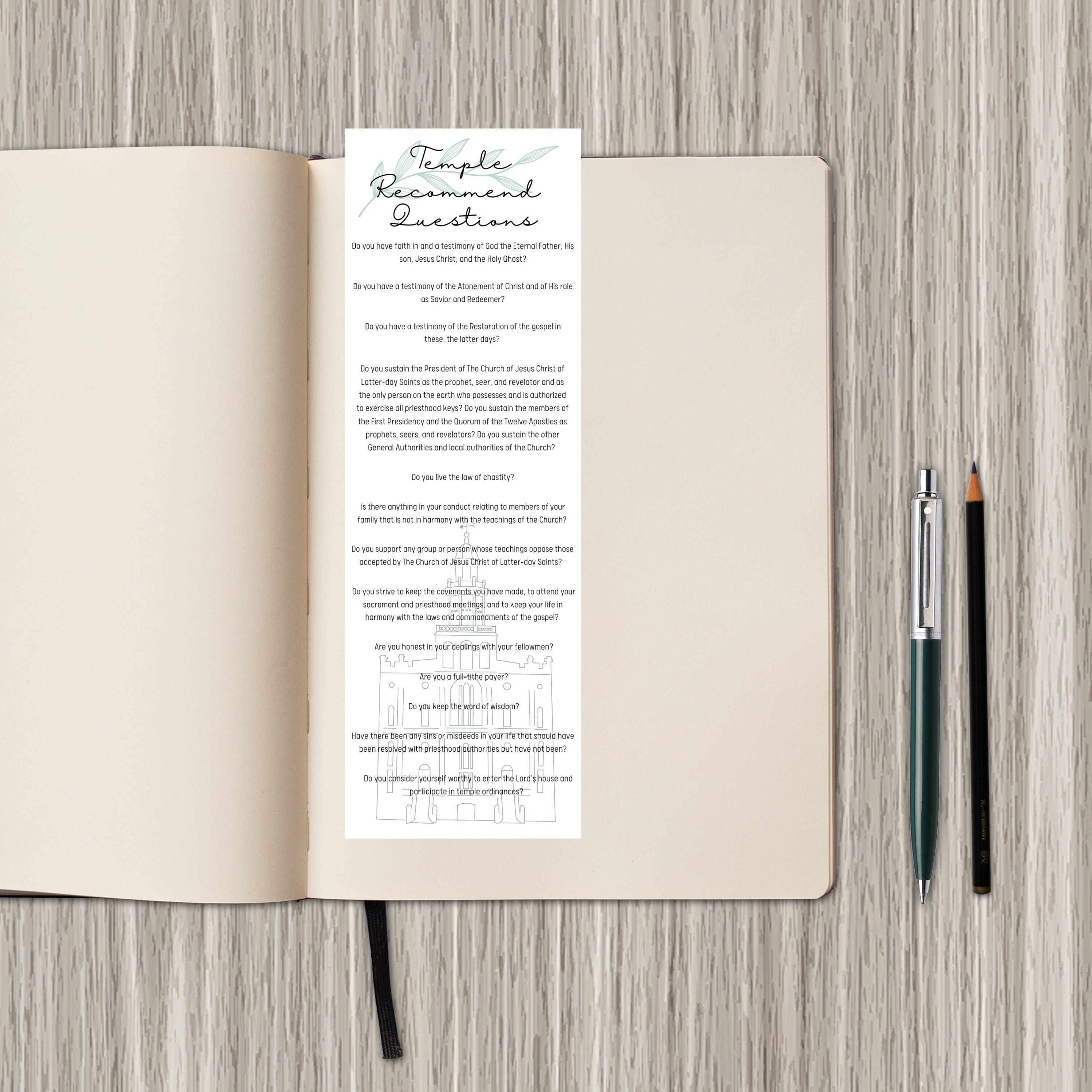 Youth Temple Recommend Interview Questions - Temple and Priesthood ...