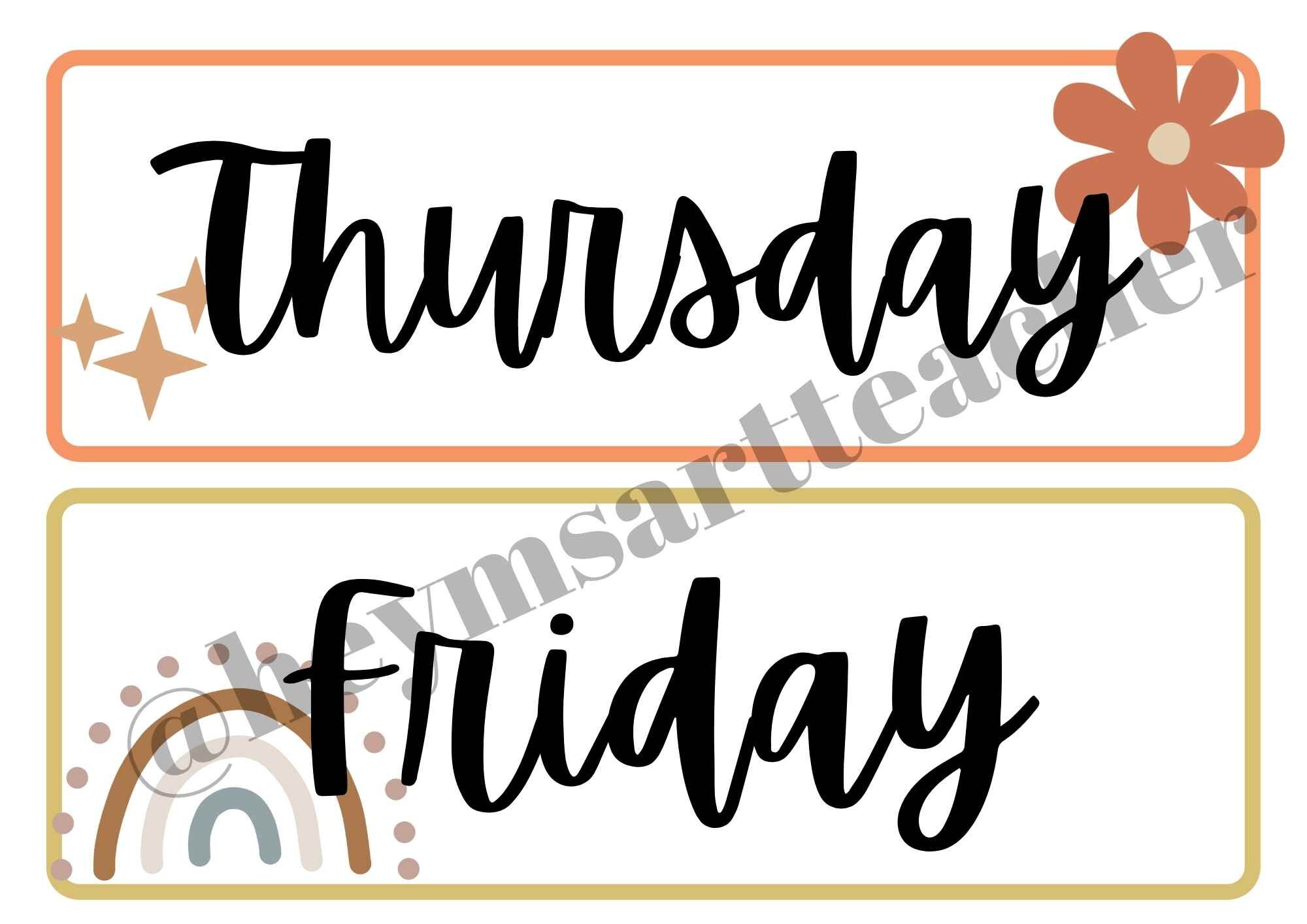 Boho Neutral Printable Days of the Week | Classroom Management ...