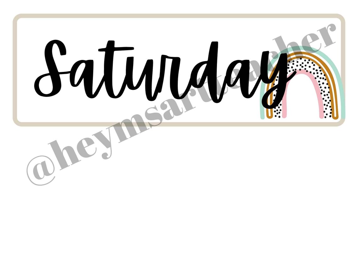 Boho Neutral Printable Days of the Week | Classroom Management ...