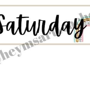 Boho Neutral Printable Days of the Week | Classroom Management ...
