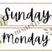 Boho Neutral Printable Days of the Week | Classroom Management ...